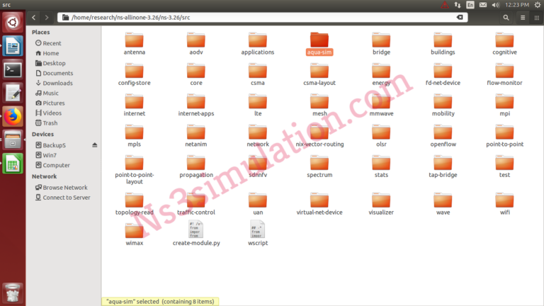 Installation of Underwater Sensor Network Simulation through Ns3