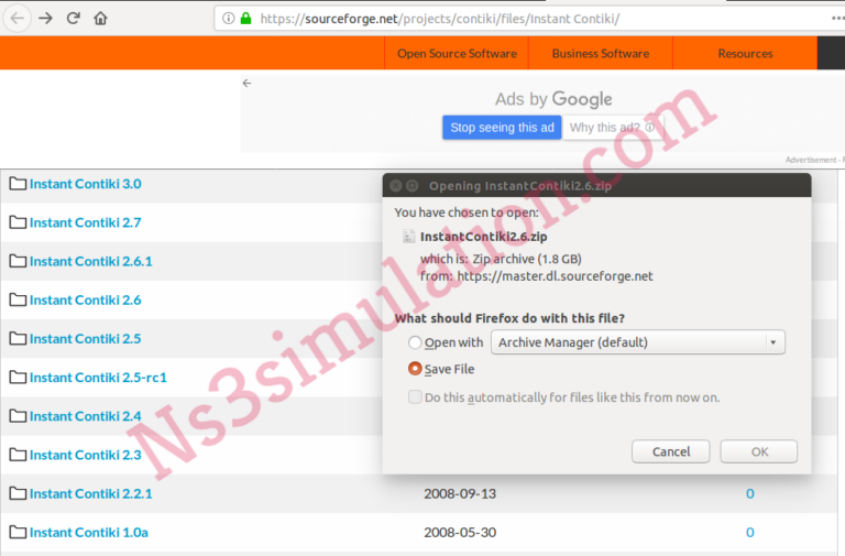 View Point of Downloading Cooja