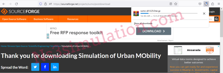 Download sumo simulator - Ns3 Projects