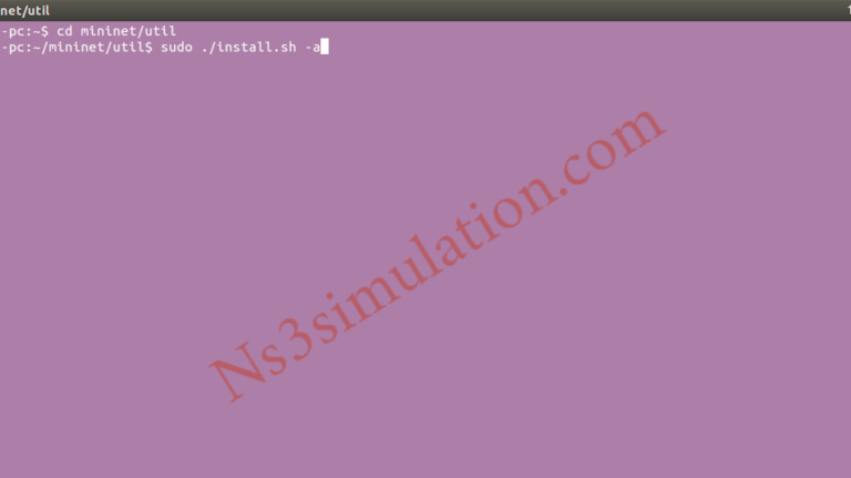 Installation process of Mininet on Ubuntu
