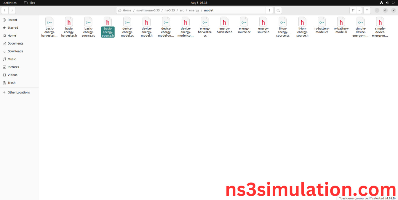 Importing Device-energy-model.h - Ns3 Projects