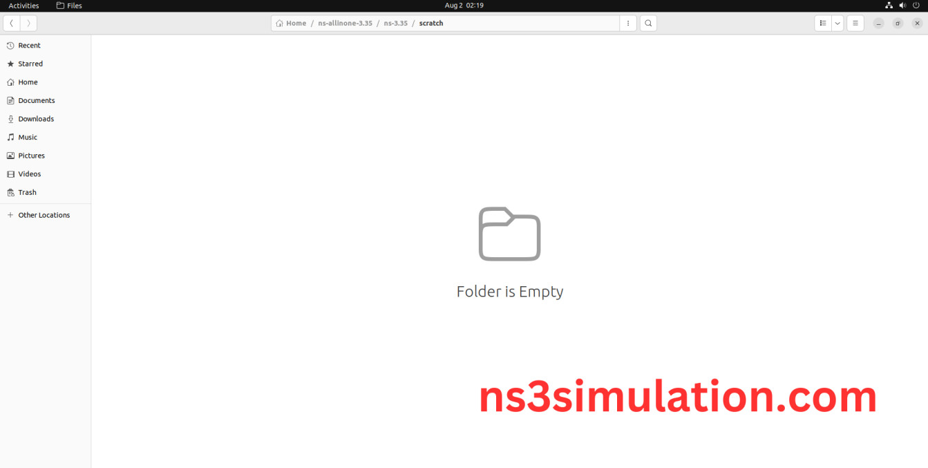 Locate to the ns3-scratch folder - Ns3 Projects