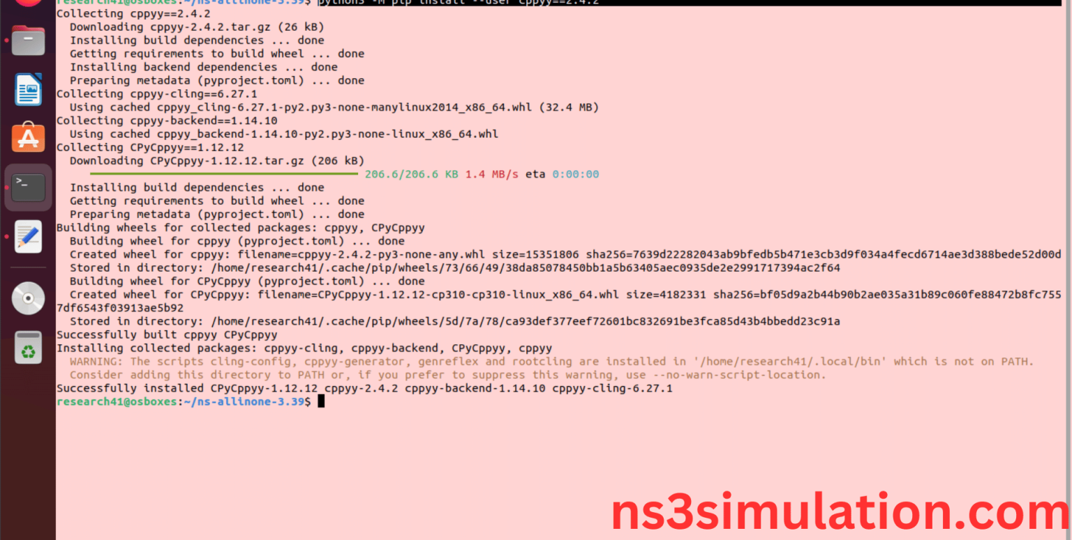 How to install NS 3.39 in UBUNTU