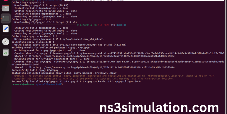 How to install NS 3.42 Ubuntu 22.04