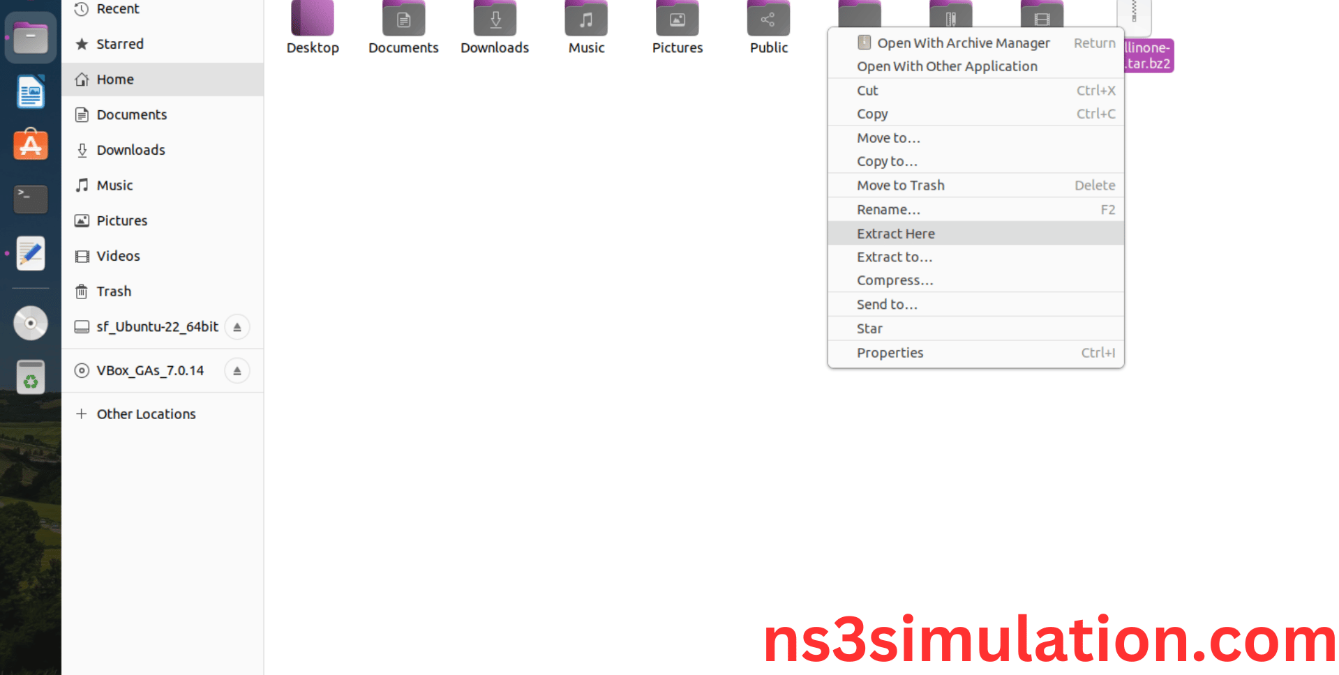 How to install NS 3.35 in UBUNTU