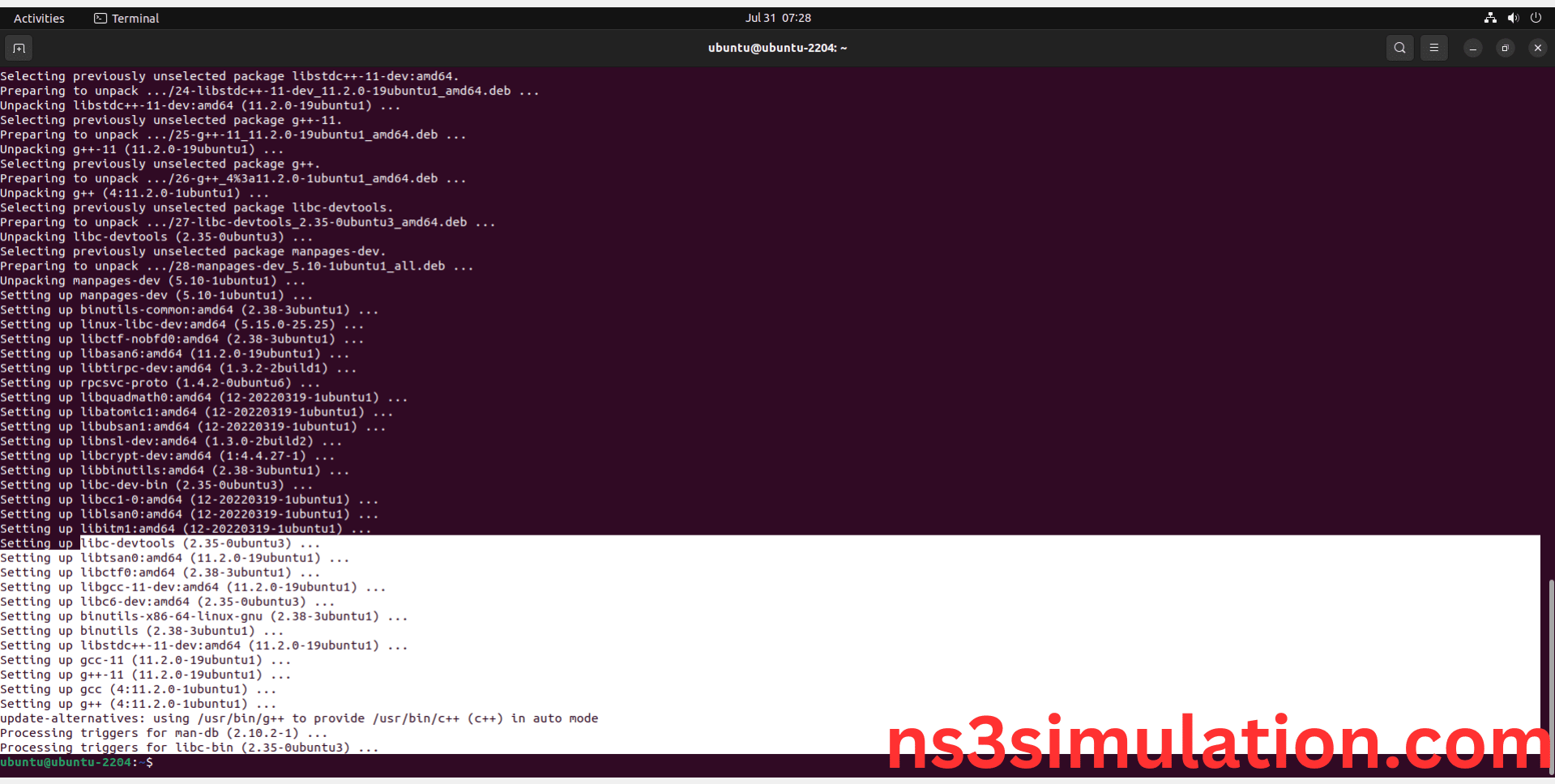 How to run NS3 BAKE packages in NS3