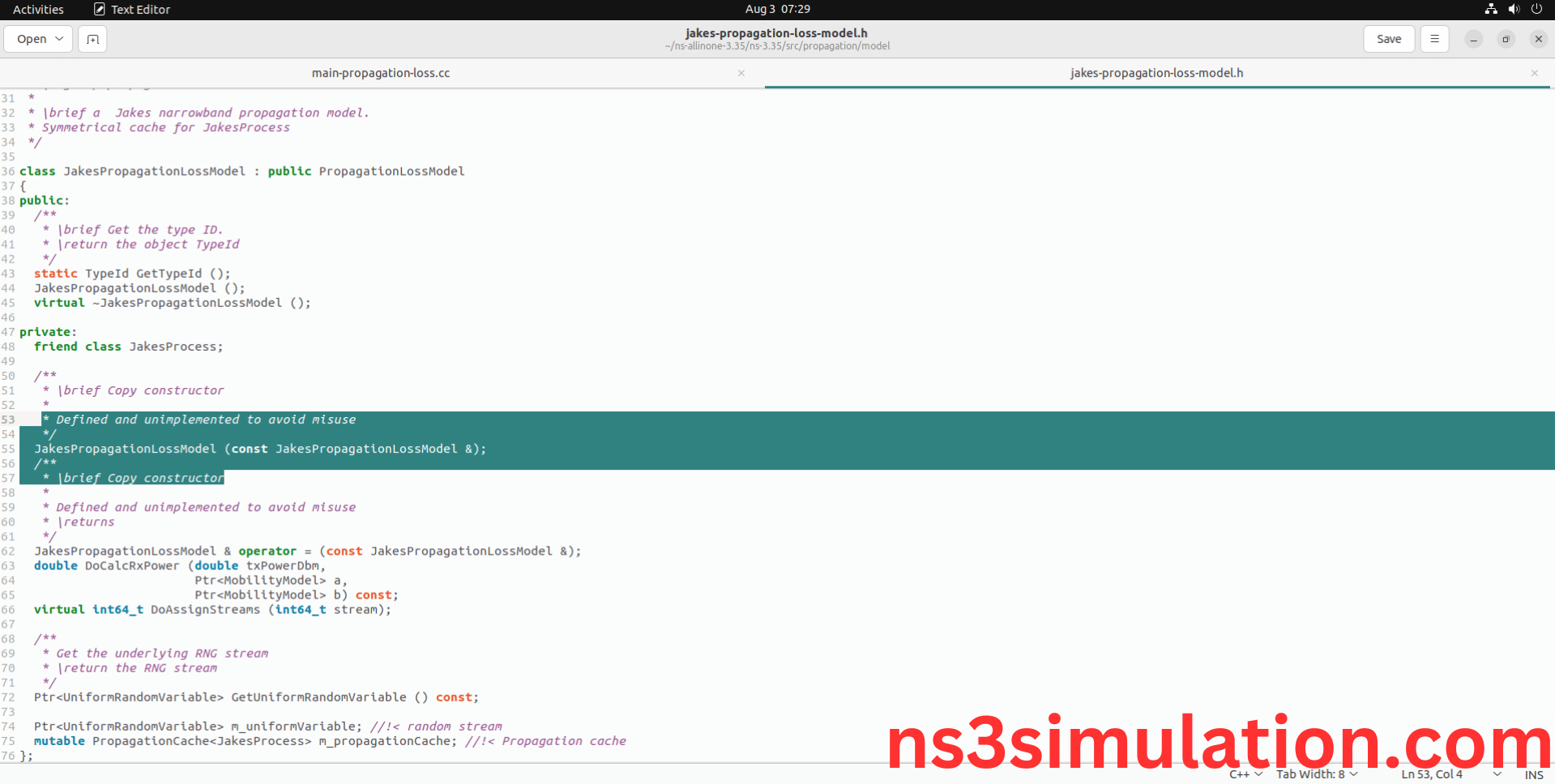 Importing Propagation-module.h - Ns3 Projects