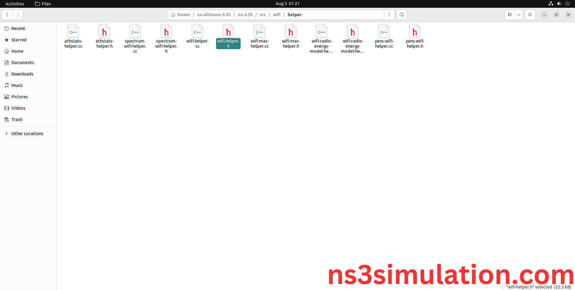 Importing Wifi-module.h - Ns3 Projects