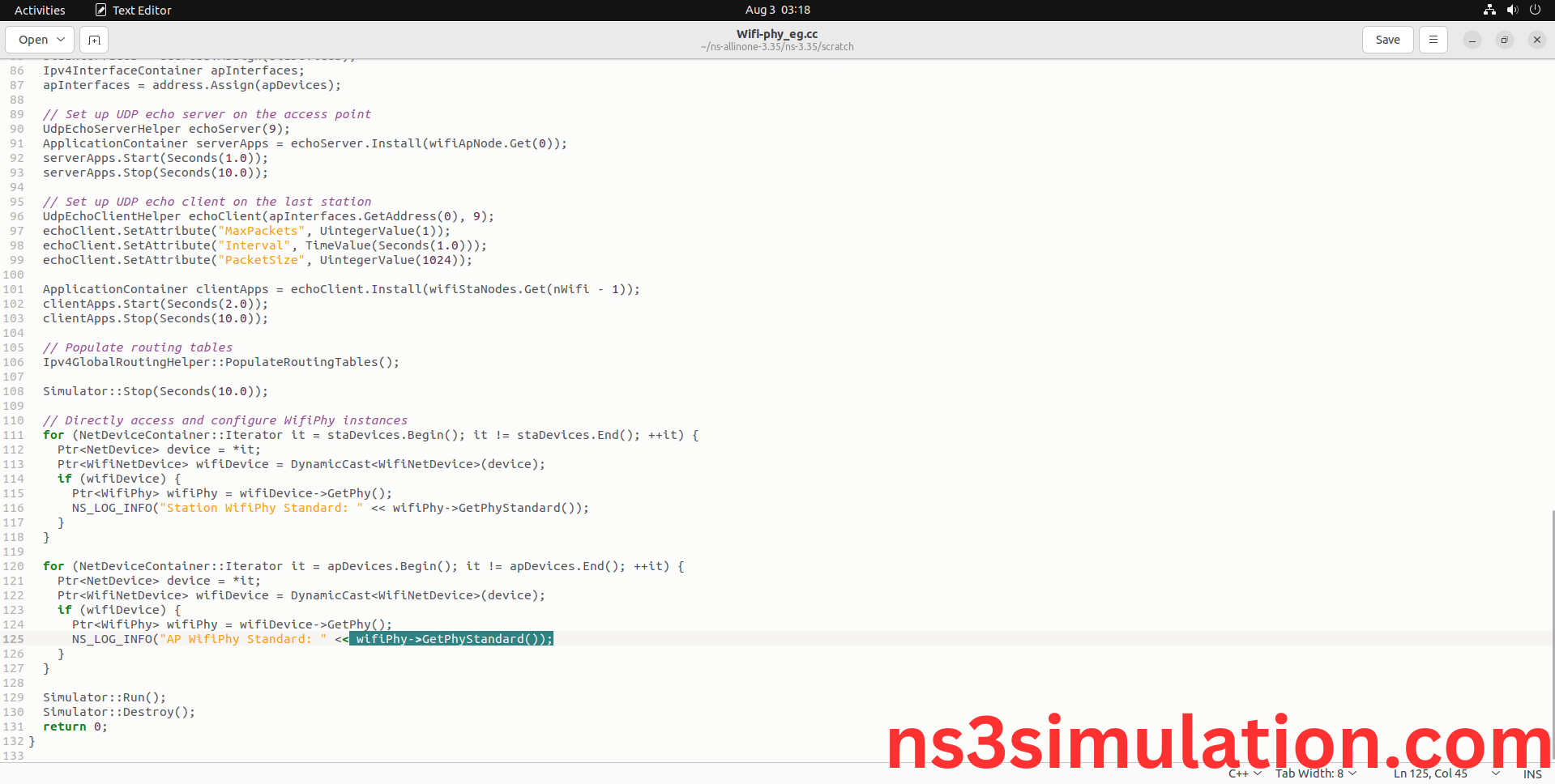 Importing Wifi Phyh Ns3 Projects