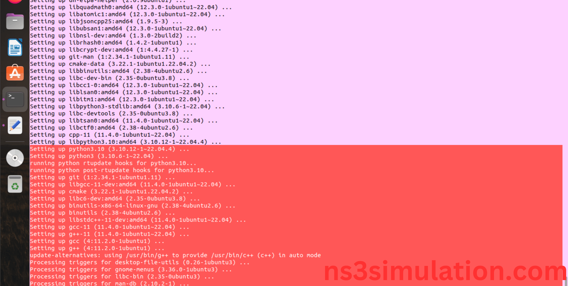 How to install NS 3.38 in UBUNTU