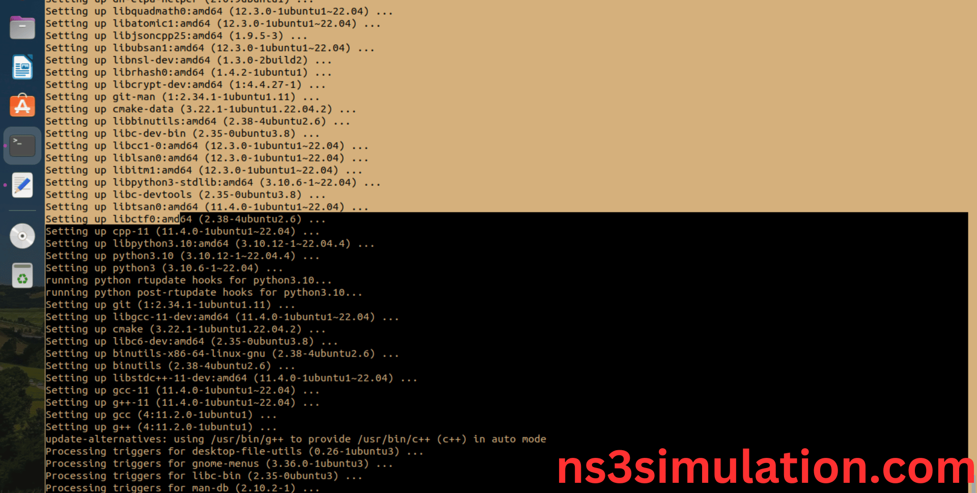 How to install NS 3.35 in UBUNTU