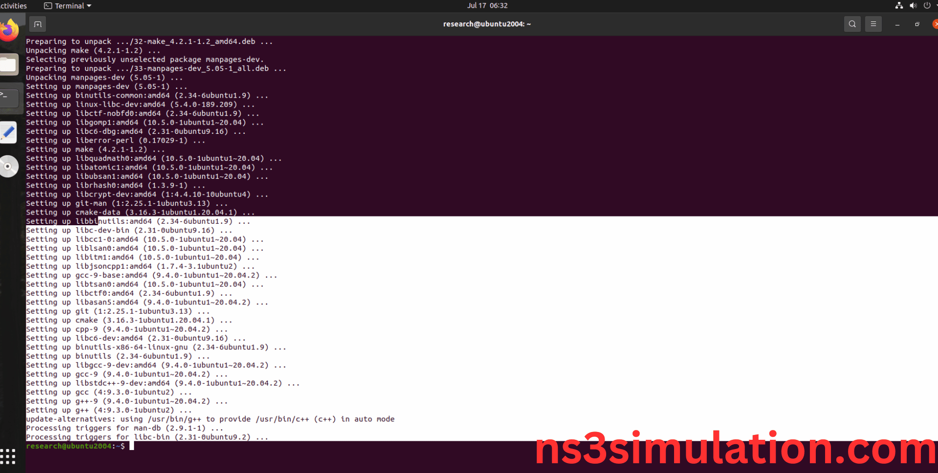 How to install NS 3.33 in UBUNTU