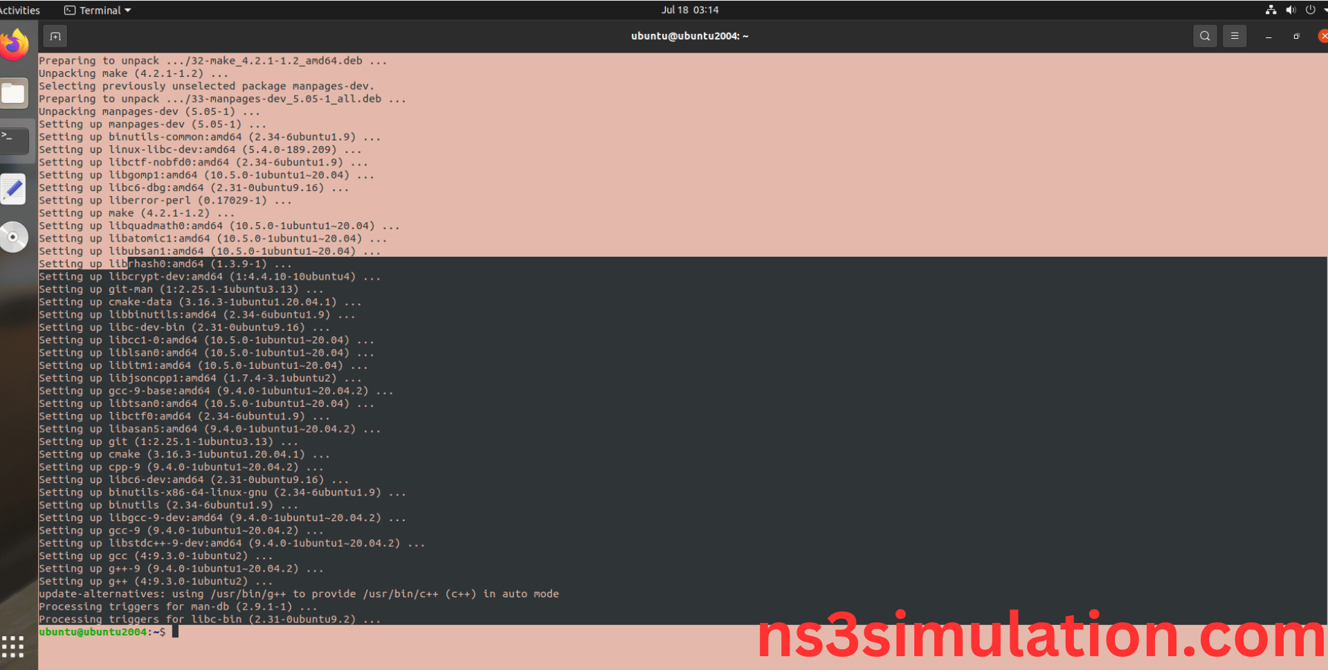 How to install NS 3.30.1 in UBUNTU