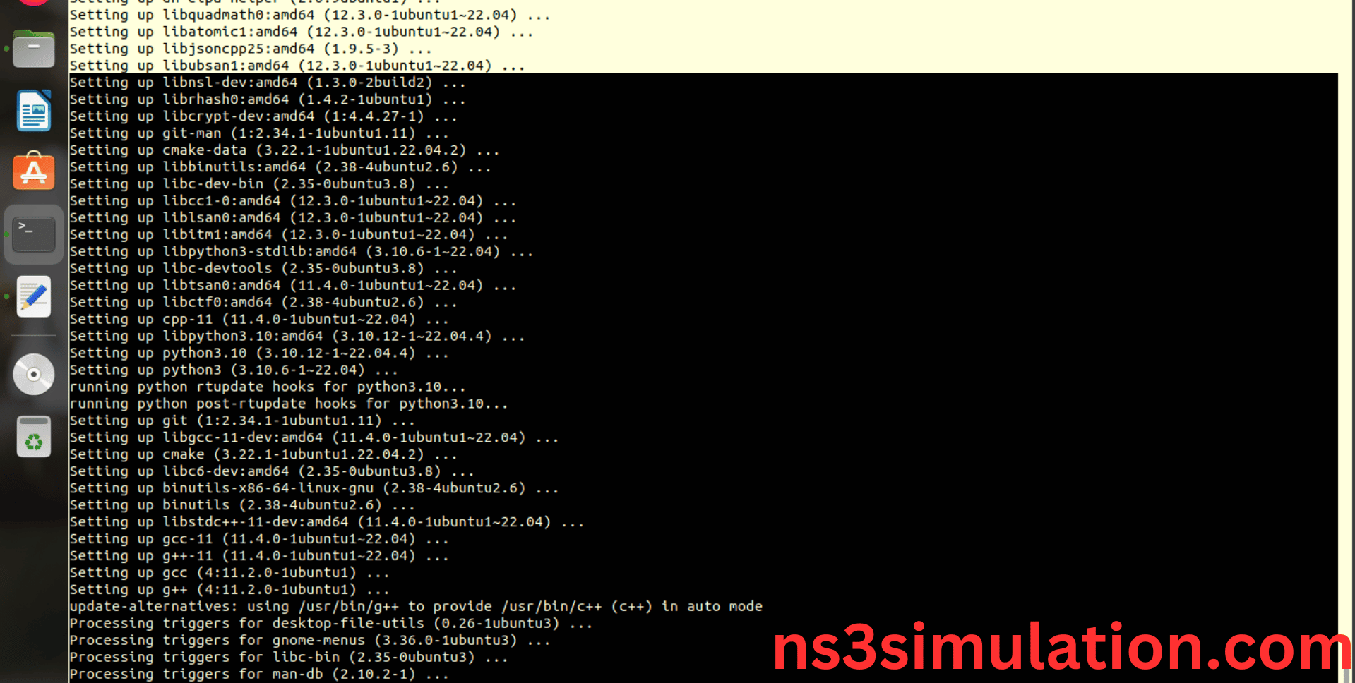How to install NS 3.41 in UBUNTU