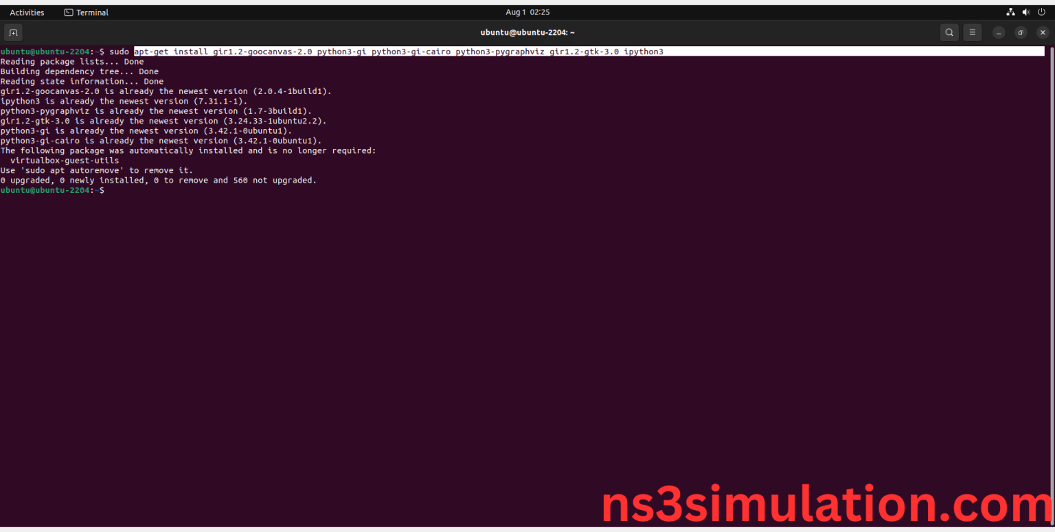 How to run NETANIM & PYVIZ packages in NS3