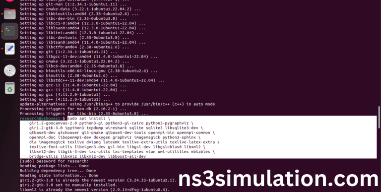 How to install NS 3.42 Ubuntu 22.04