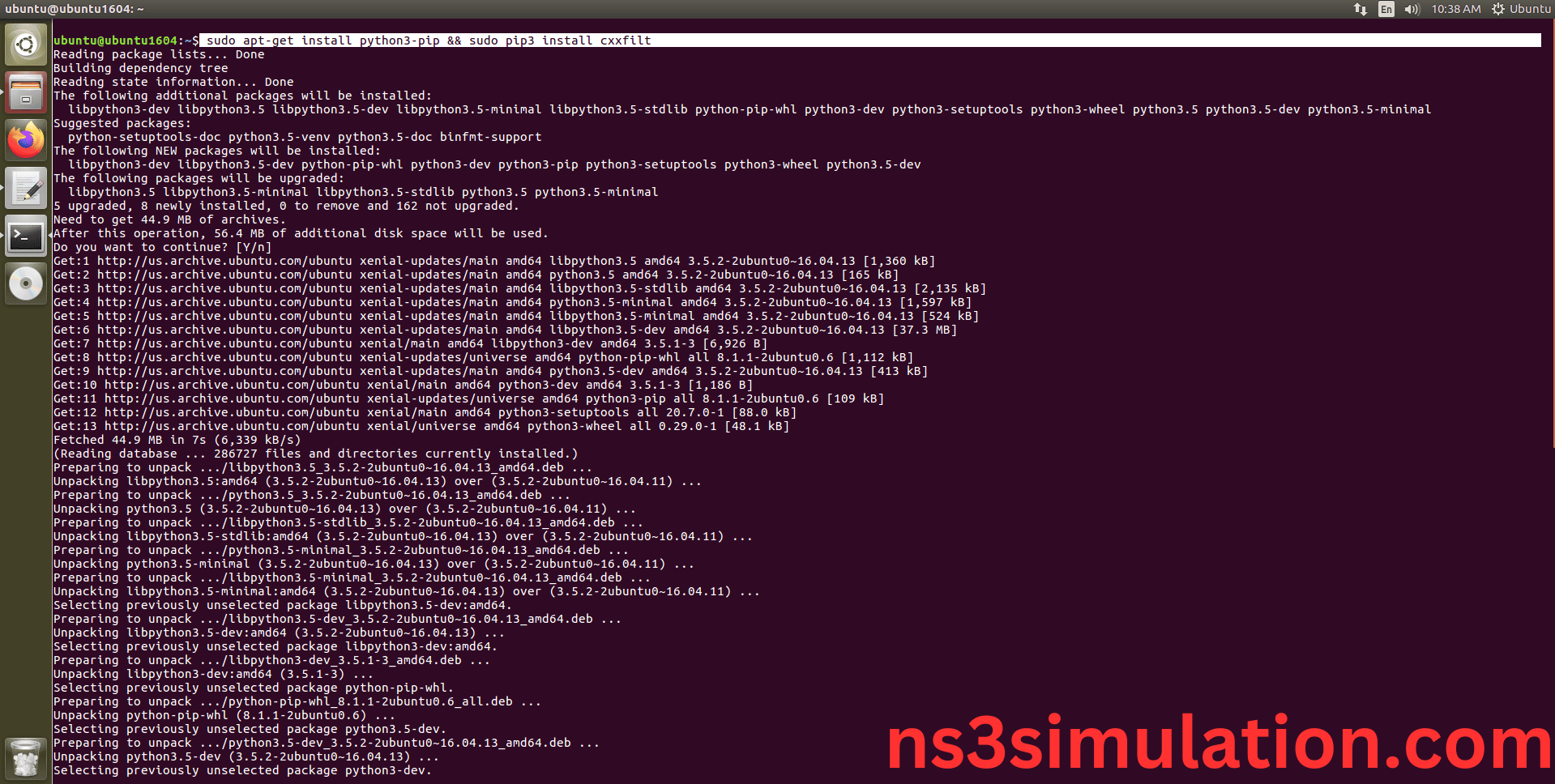 How to install NS 3.26 in UBUNTU