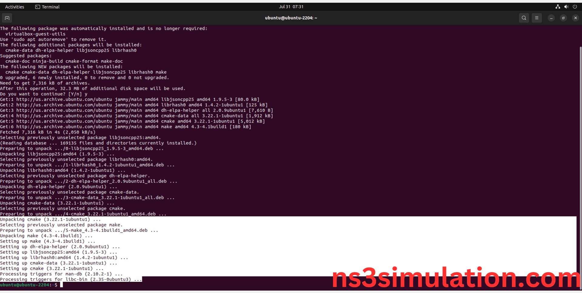 How to run NS3 BAKE packages in NS3