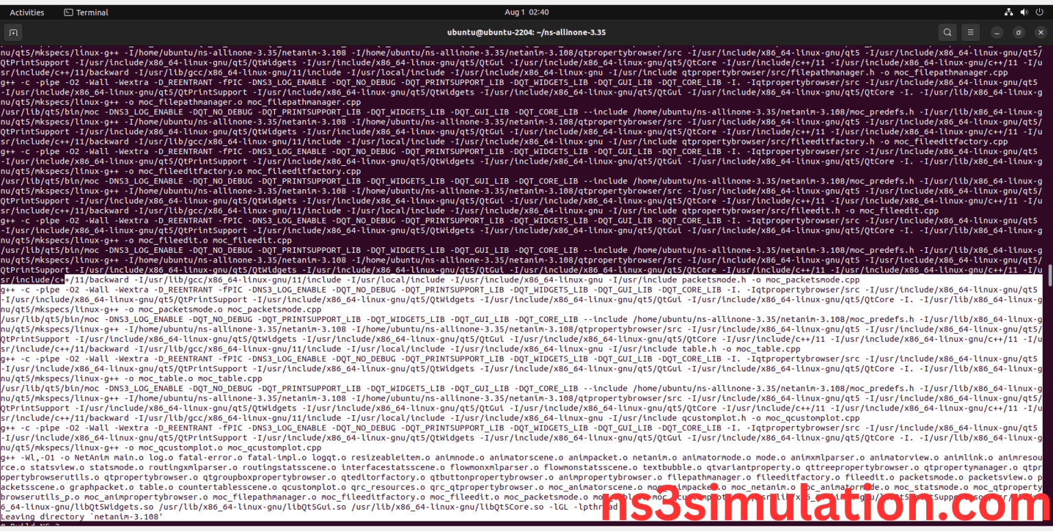 How to run NETANIM & PYVIZ packages in NS3