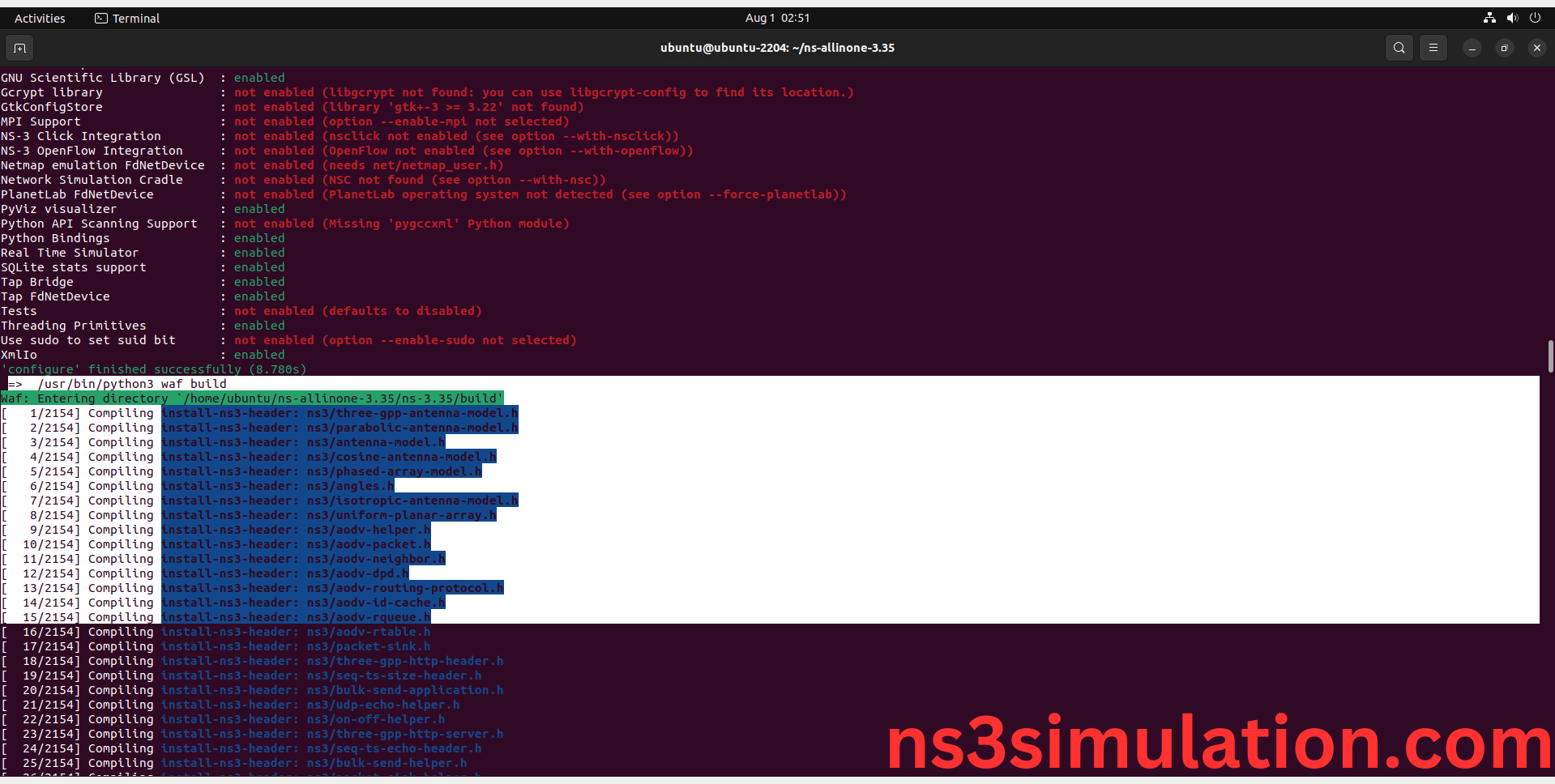 How to run NETANIM & PYVIZ packages in NS3