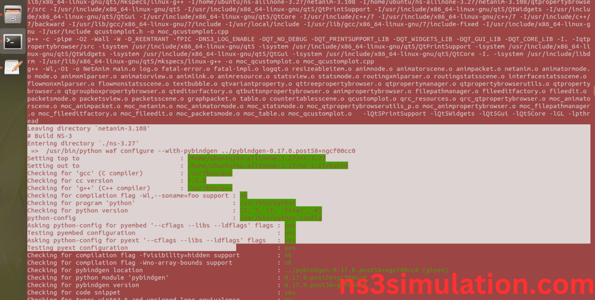Ns-3_27 Configuring process - Ns3 Projects