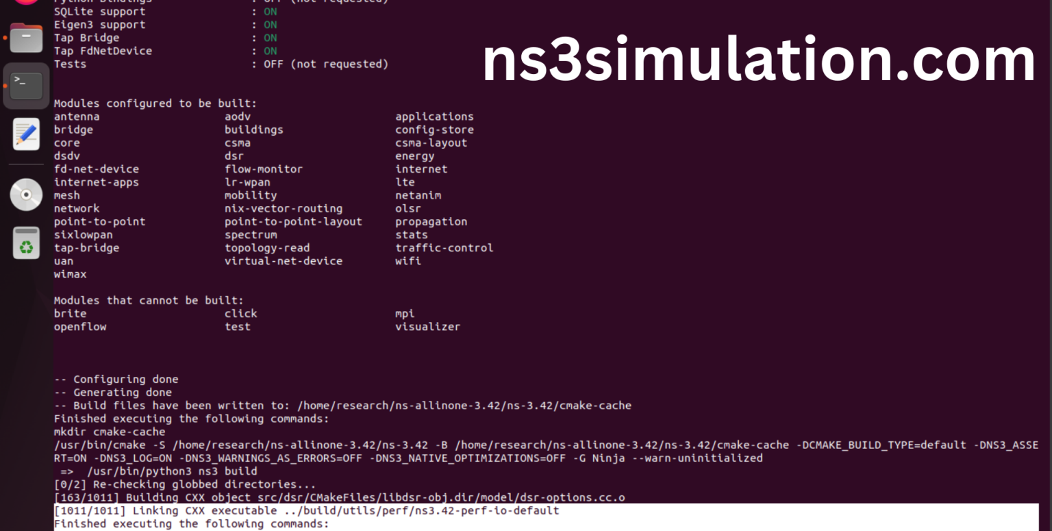 How to install NS 3.42 Ubuntu 22.04