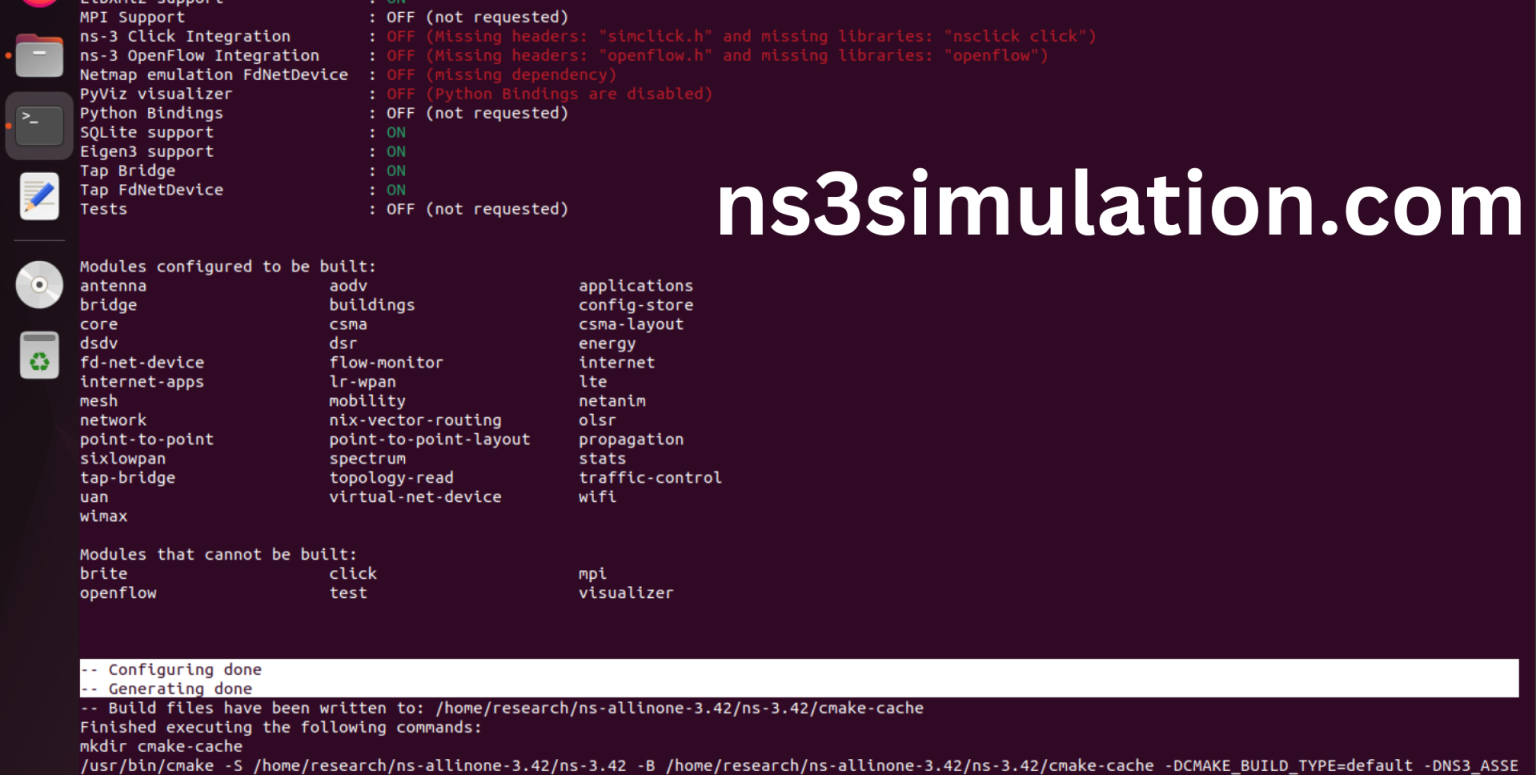 How to install NS 3.42 Ubuntu 22.04