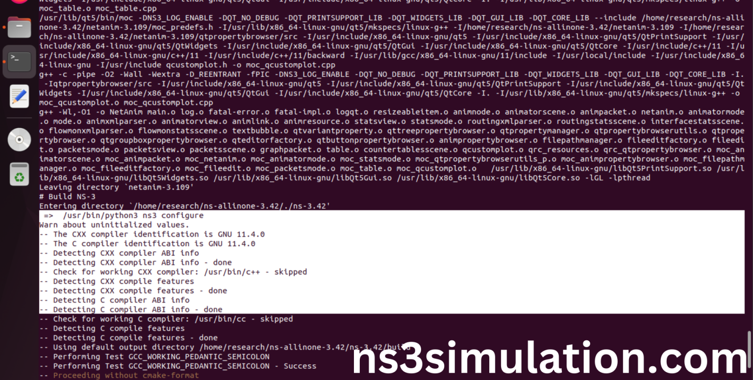 How to install NS 3.42 Ubuntu 22.04