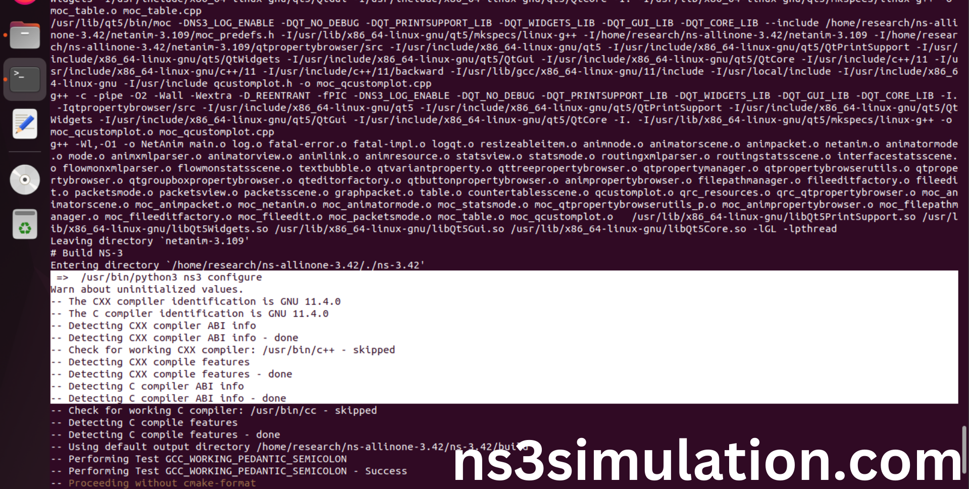 How to install NS 3.42 Ubuntu 22.04
