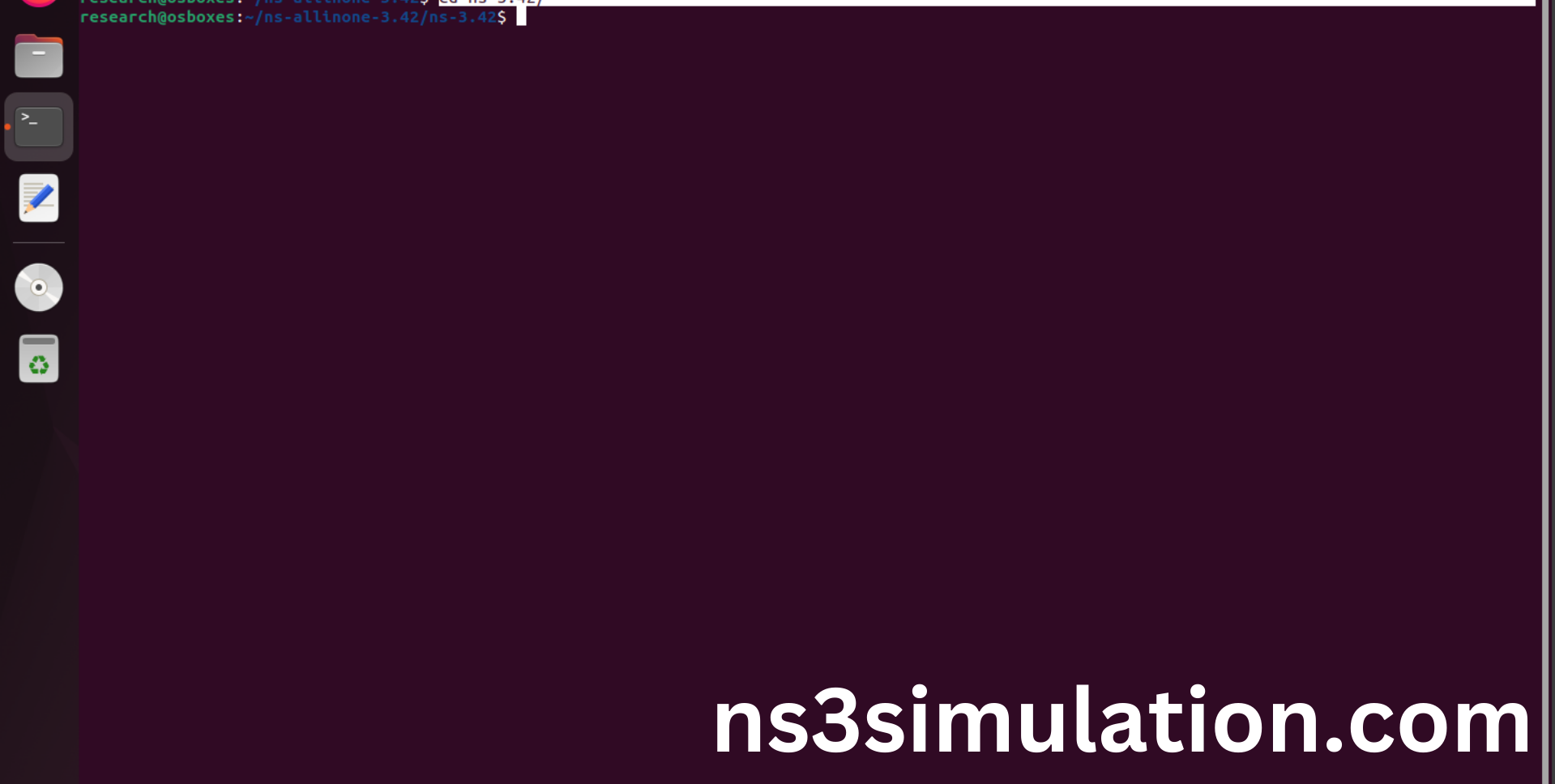 How to install NS 3.42 Ubuntu 22.04